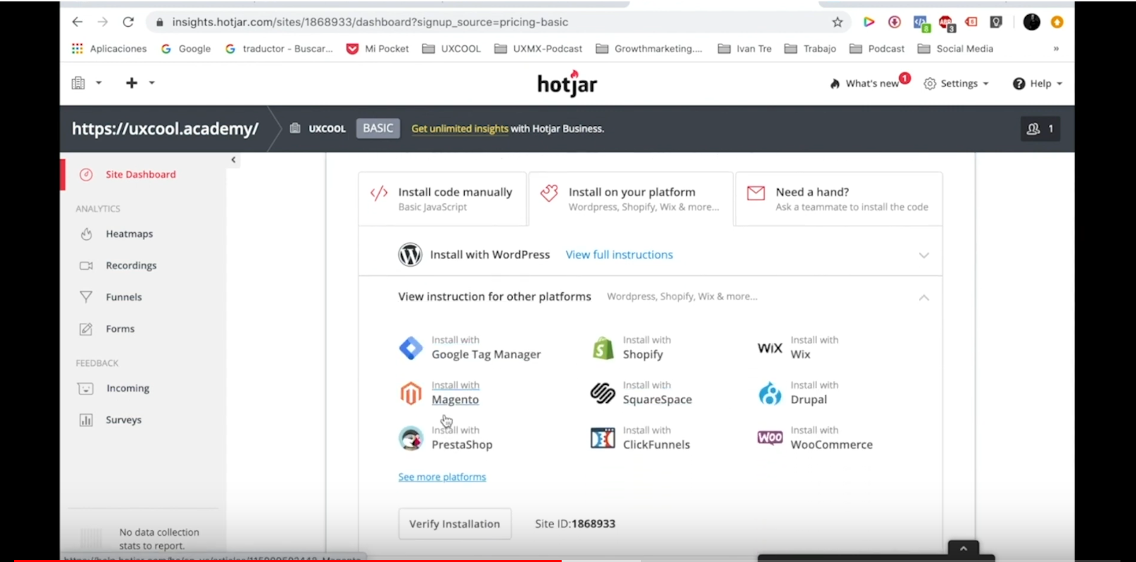 ¿Cómo instalar Hotjar en mi página web de wordpress? - Tutoriales Marketing